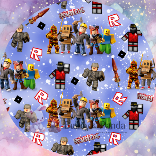 ROBLOX (speckled) WOVEN & CANVAS – Bunny & Panda Fabric